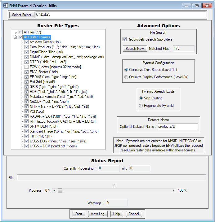 ENVI Pyramid Creation Utility - NV5 Geospatial