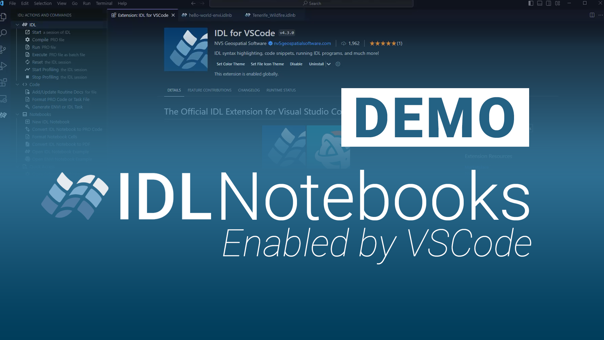 IDL Notebooks | QUICK DEMO - NV5 Geospatial